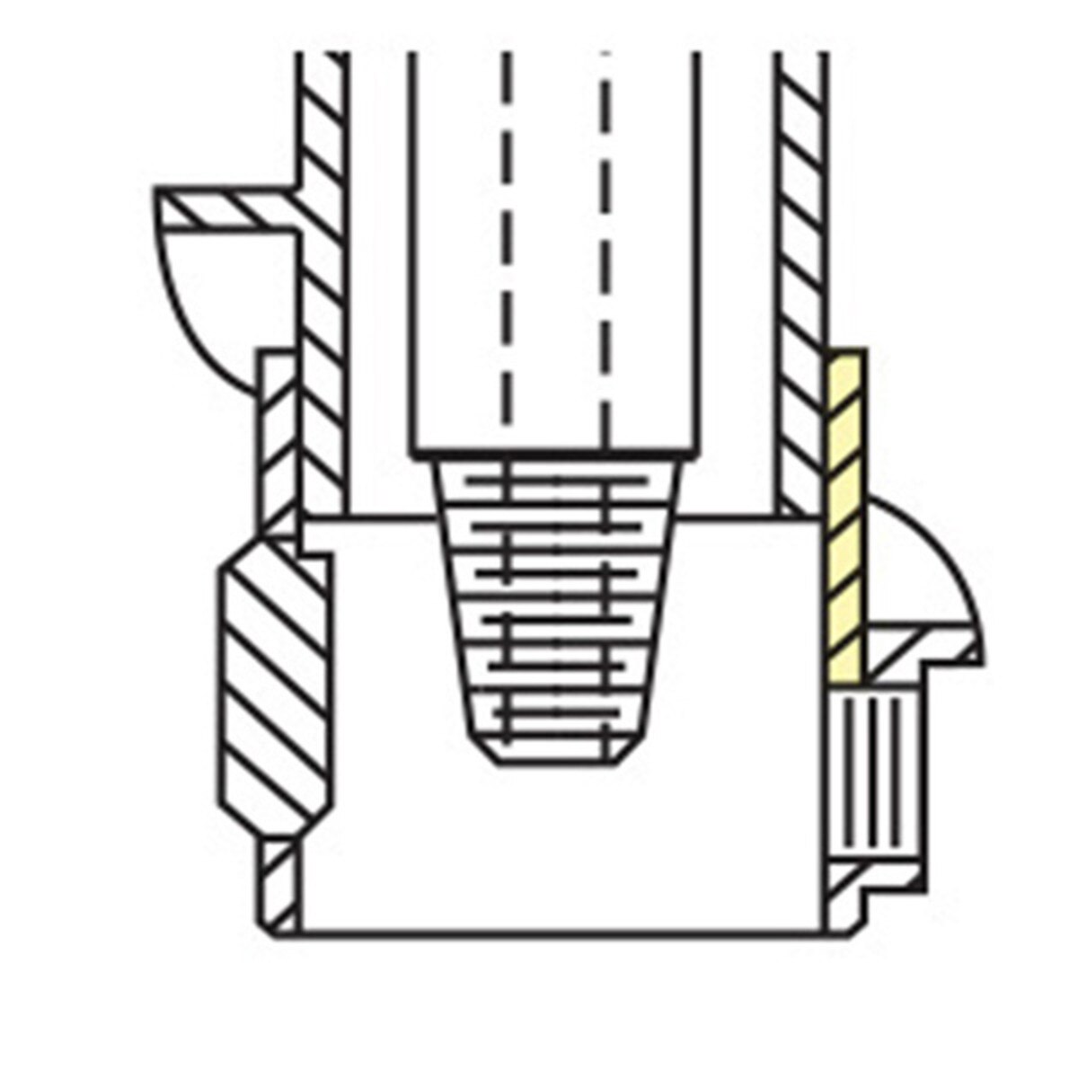 3 1/4" - 3 Key Standard Duty - Hollow Stem Auger Female Socket