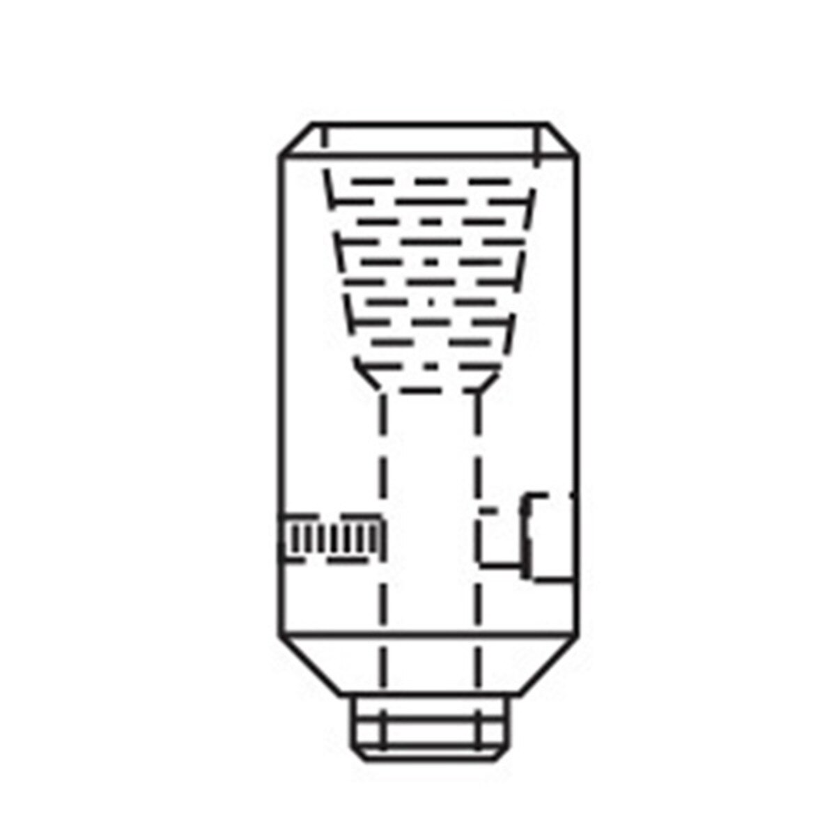 8 1/4" - HSA Center Plug - 1 5/8" Hex-to-NWJ Box