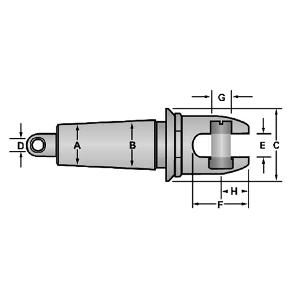 1' - 1 1/4" Clevis Innerduct Swivel Puller