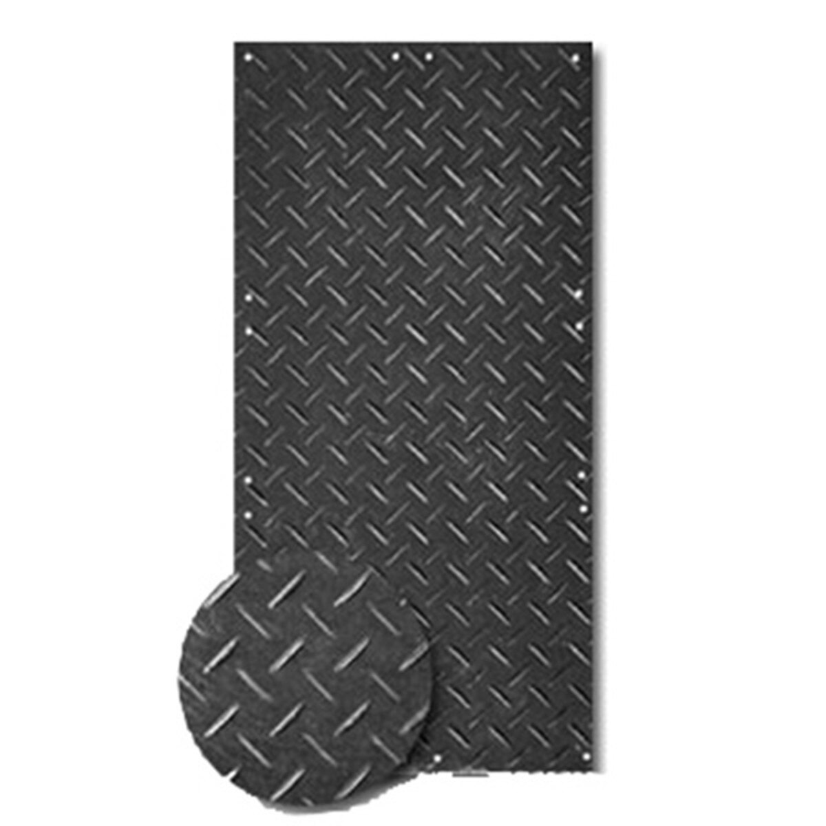 4' x 8' - Groundcover Mat - Black - Cleated Both Sides