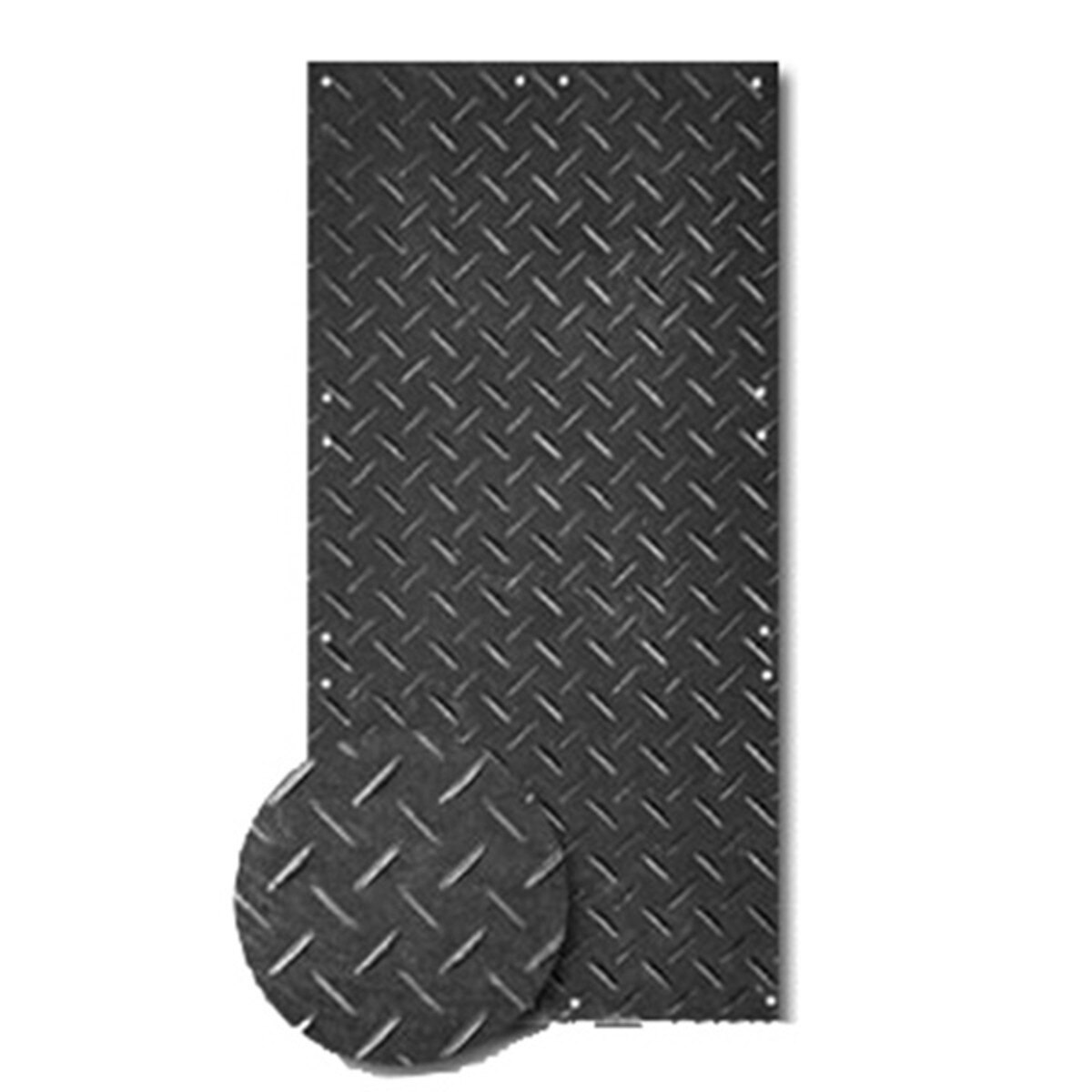 3' x 8' - Groundcover Mat - Black - Cleated Both Sides
