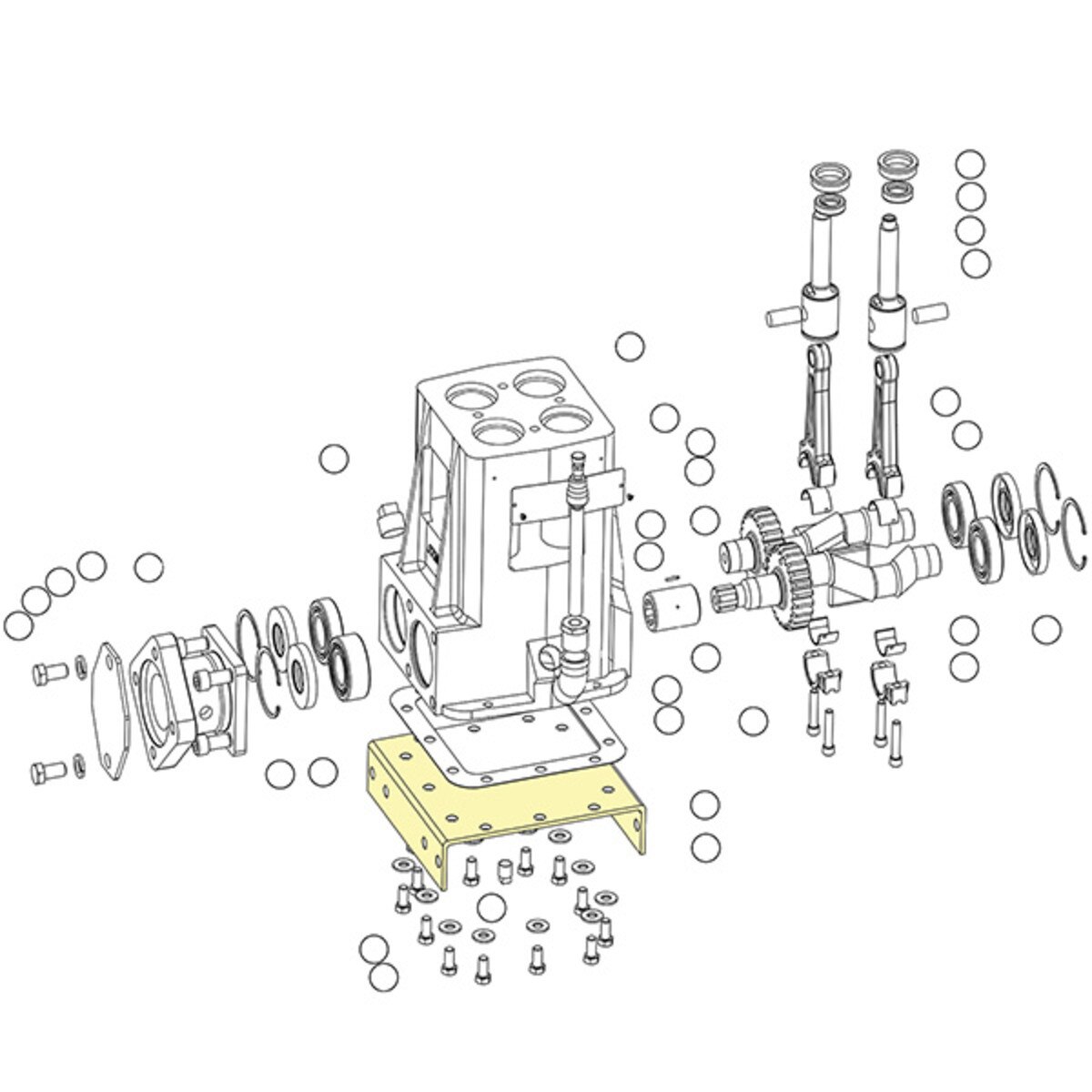 E0413 Series Piston Pump - Power End Back Cover