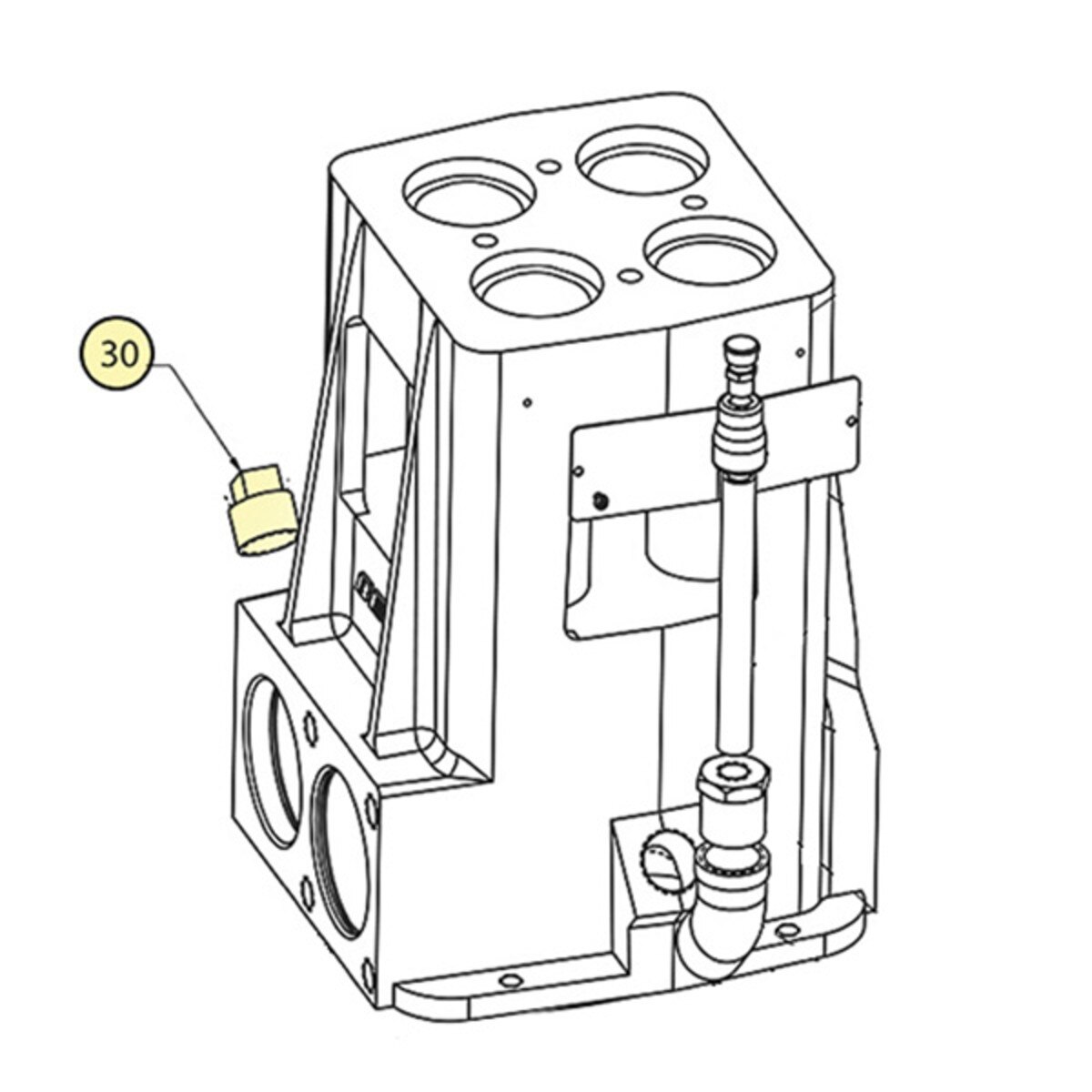 E0413 Series Piston Pump - Power End Pipe Plug - Fill