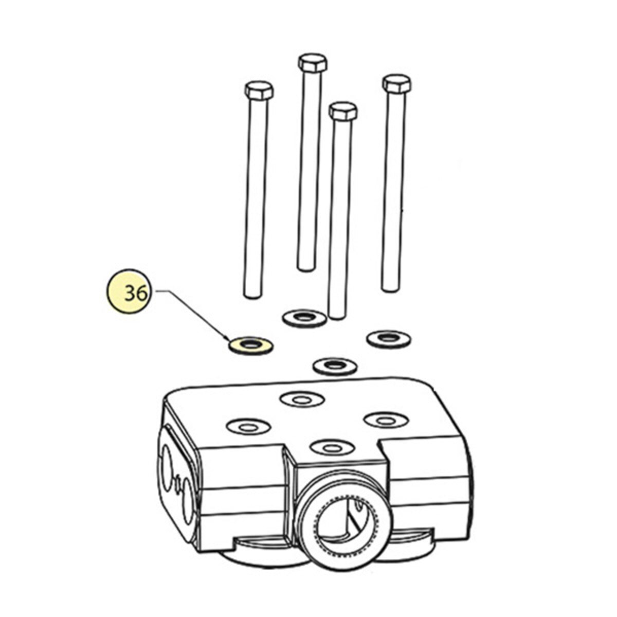 E0413 Series Piston Pump - Fluid End Washer - Fluid Cylinder