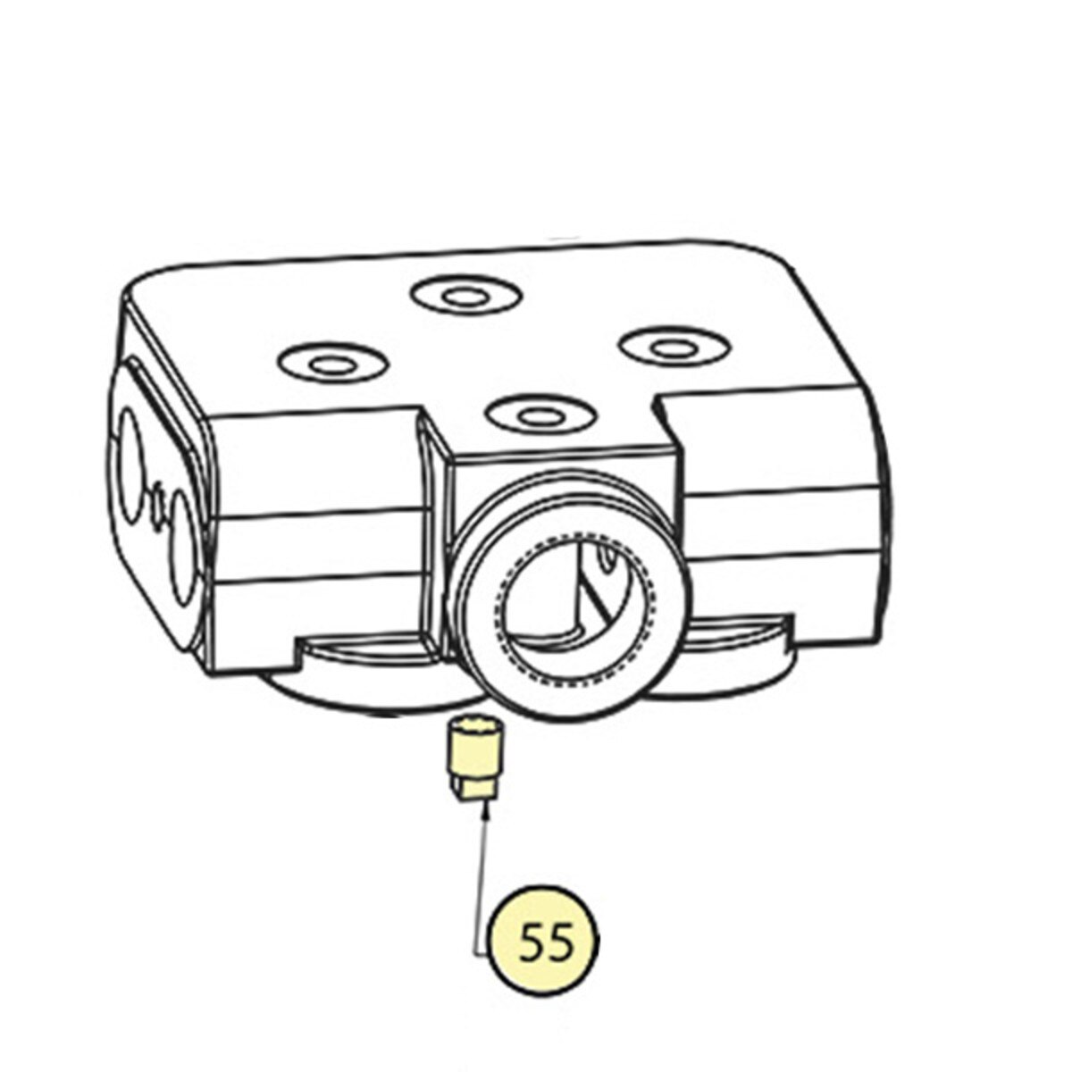 E0413 Series Piston Pump - Fluid End Pipe Plug - Fluid Cylinder Drain