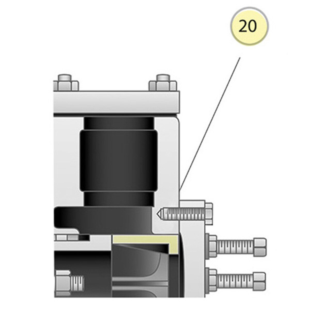 5" x 6" Duplex Pump Fluid Liner Clamp