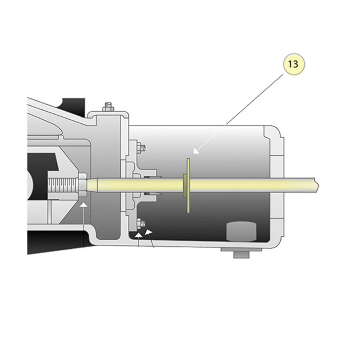 5" x 8" Duplex Pump Frame Assembly Baffle - Piston Rod