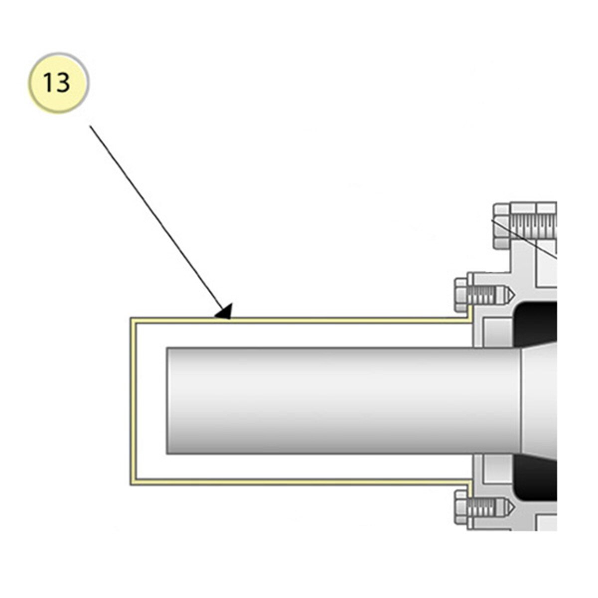 5" x 6" Duplex Pump Jackshaft Shaft Extension Cover