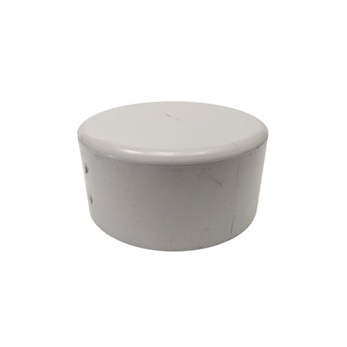 6" PVC Cap - Flat Slip Gray